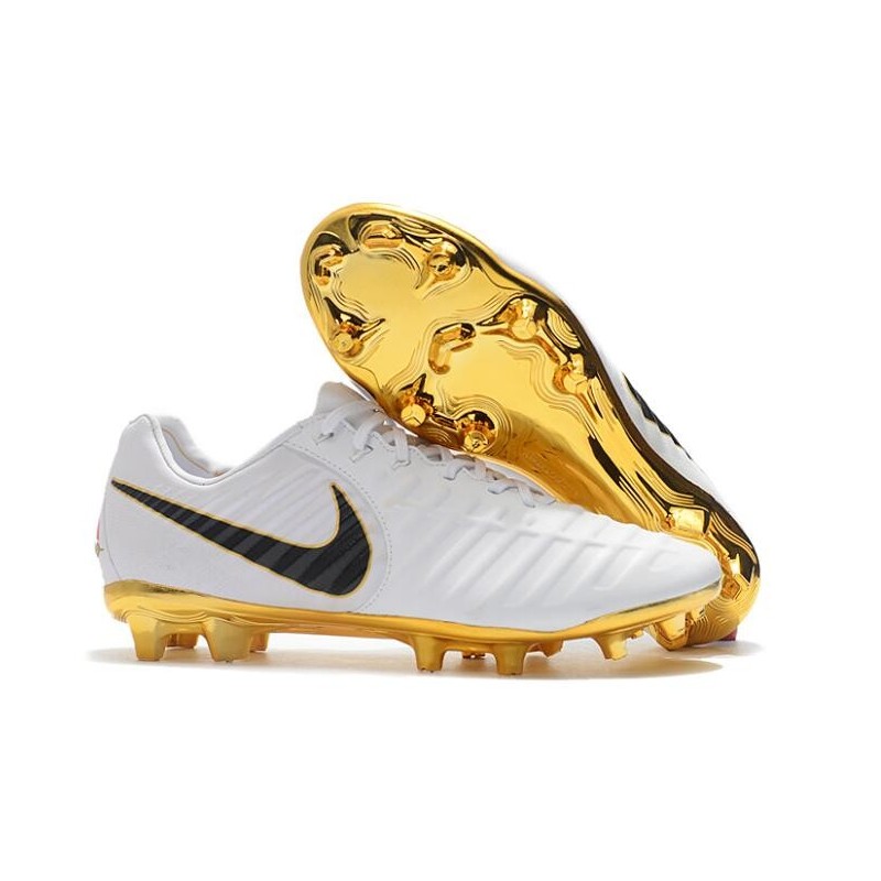 Nike Scarpe Calcio Tiempo R10 Bianco Oro